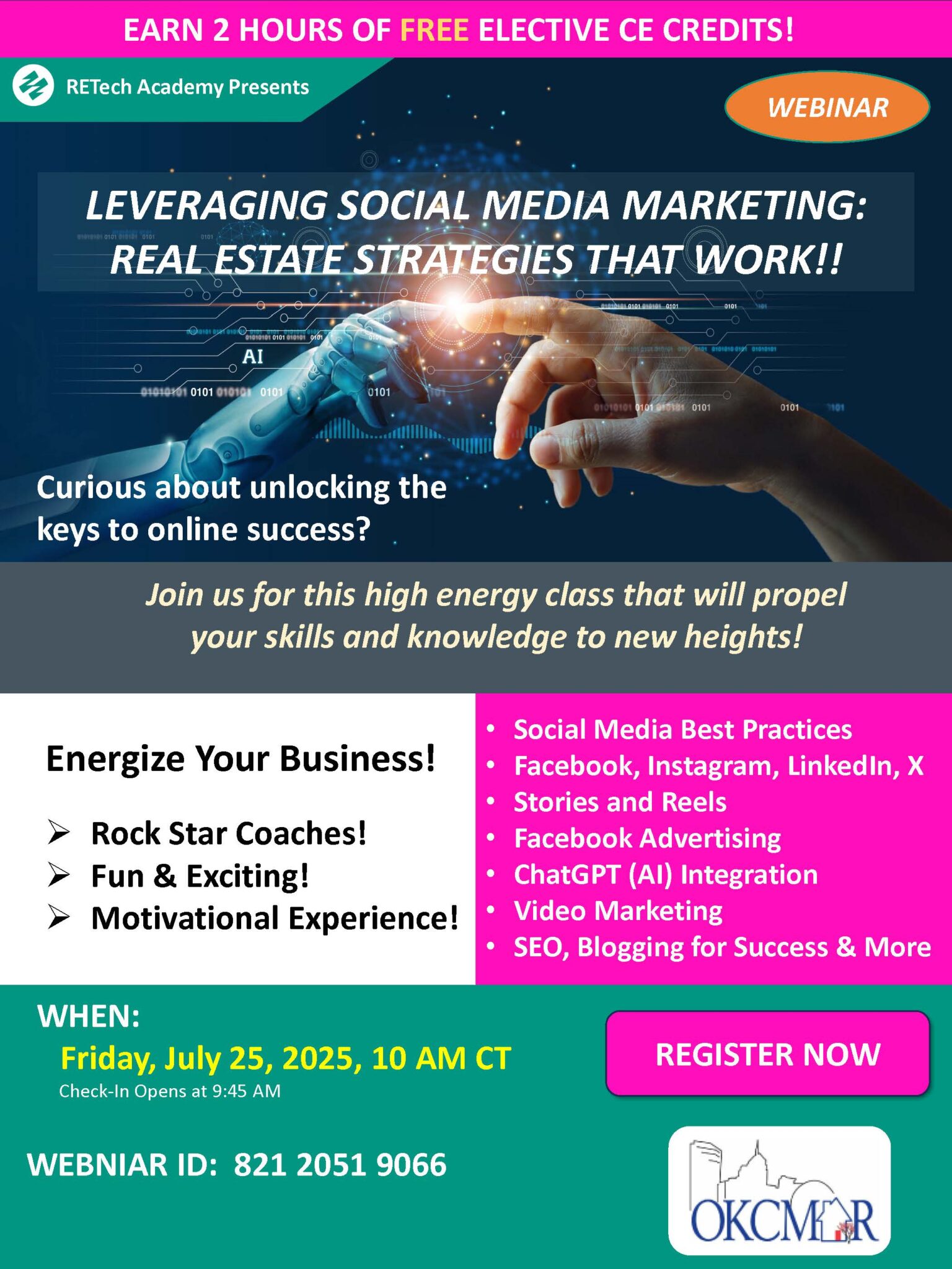 Webinar CE: Leveraging Social Media Marketing: RE Strategies That Work! – OKCMAR